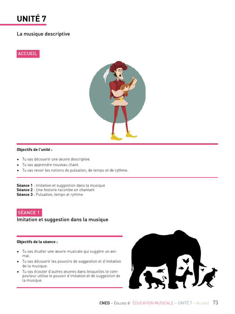 Unité 7: La Musique Descriptive | PDF