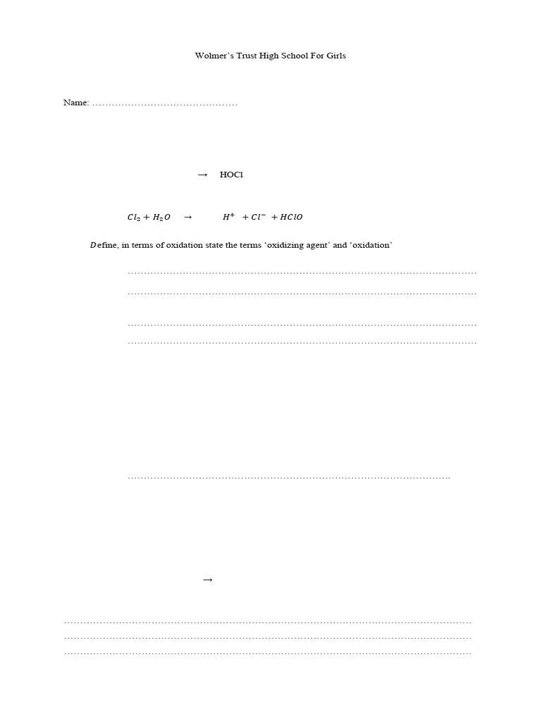 5th Form Redox and Qual A Review | PDF