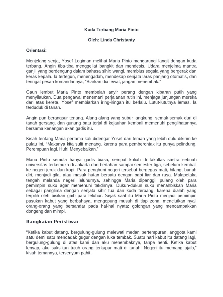 Kuda Terbang Maria Pinto | PDF