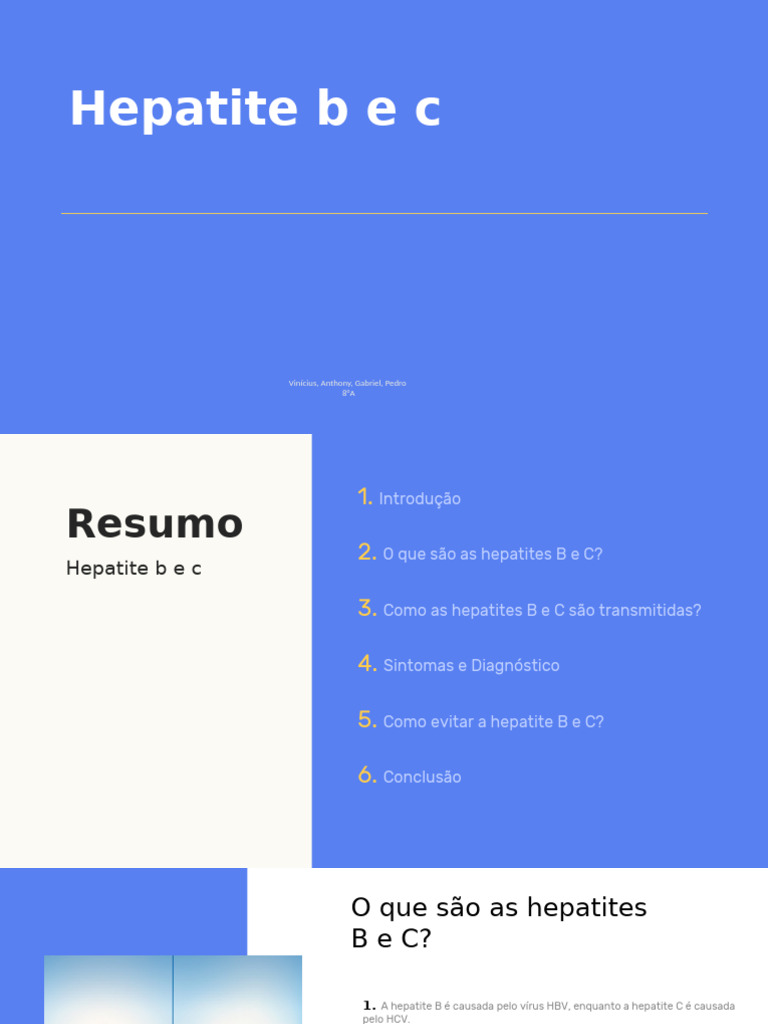Slide Hepatite B e C | PDF