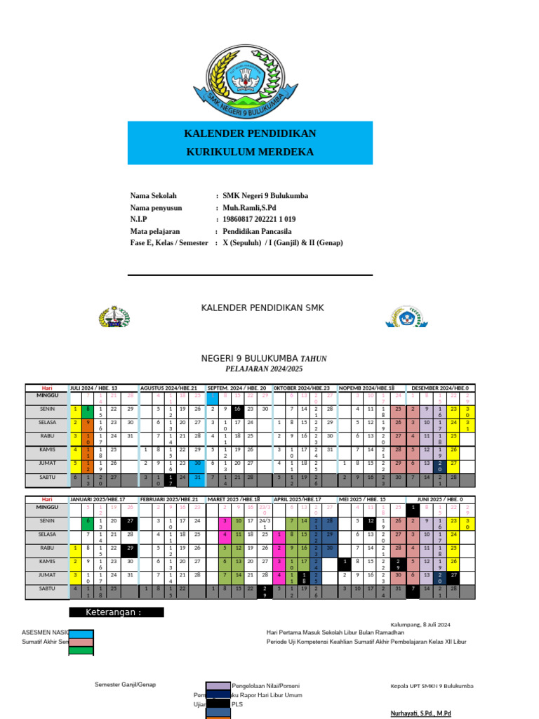 Kalender Pendidikan | PDF