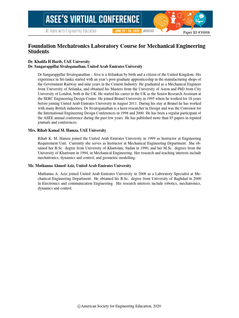 Foundation_Mechatronics_Laboratory_Cours | PDF