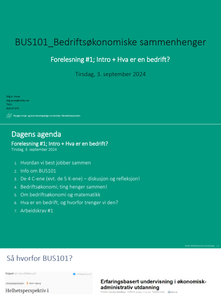 BUS101 240903 Intro+++ CANVAS | PDF