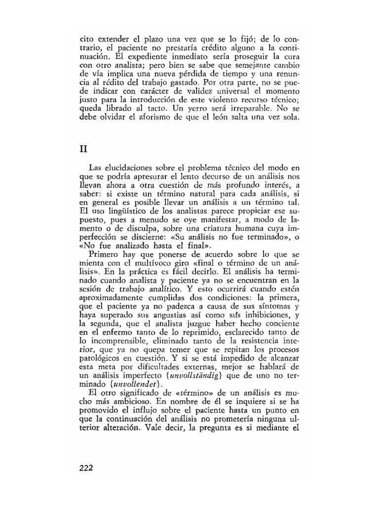 Análisis Terminable e Interminable Hojas | PDF