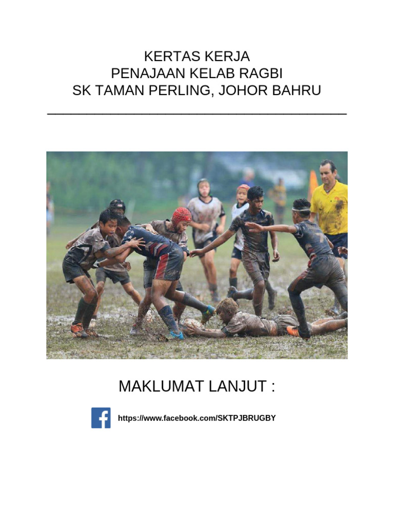 Kertas Kerja Kelab Ragbi SK Taman Perling (TRC Cup 2020) | PDF
