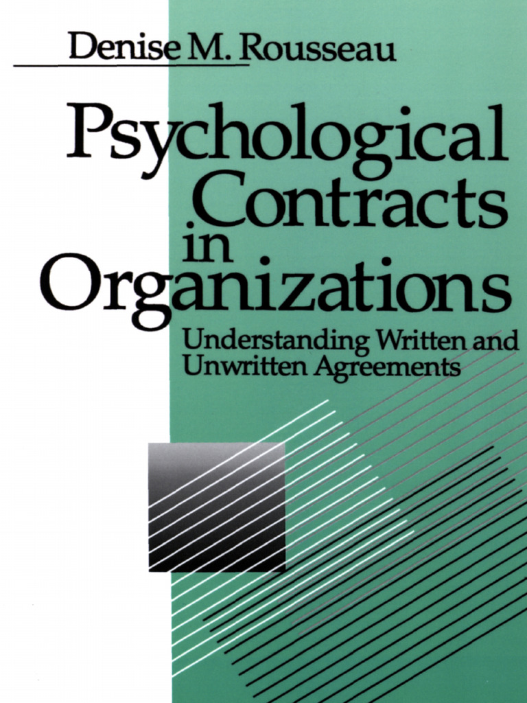 Rousseau, Denise M - Psychological Contracts in Organizations ...