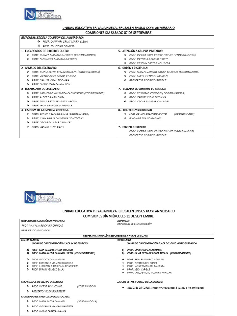 Comisiones 2024 | PDF