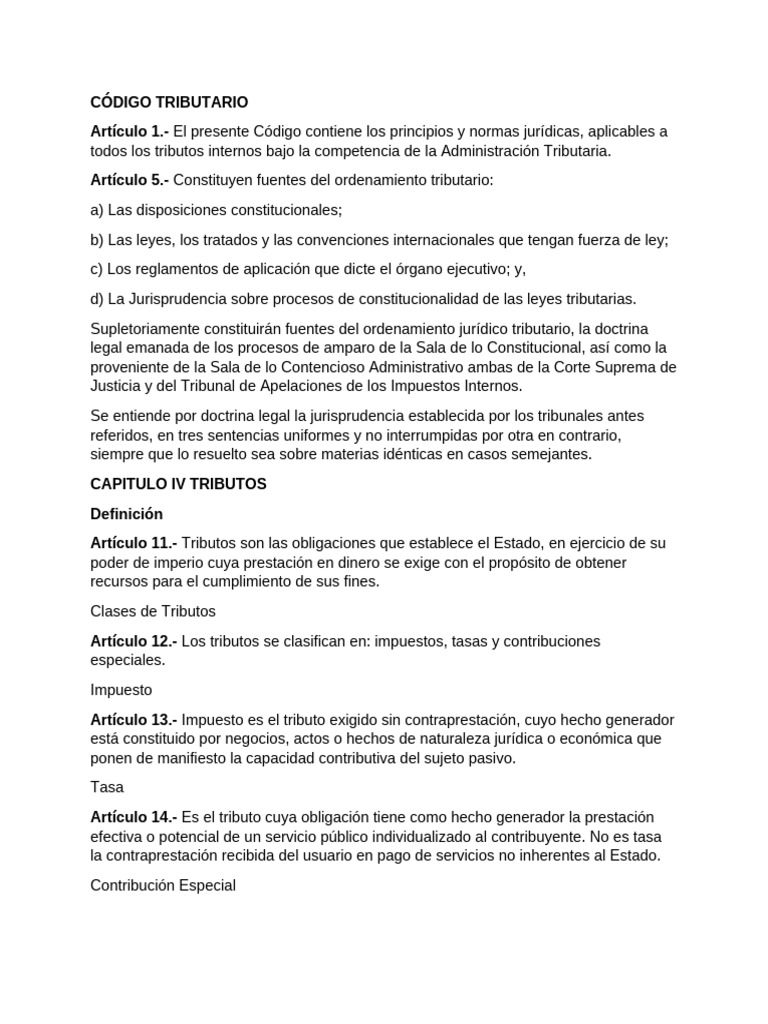 Código Tributario | PDF