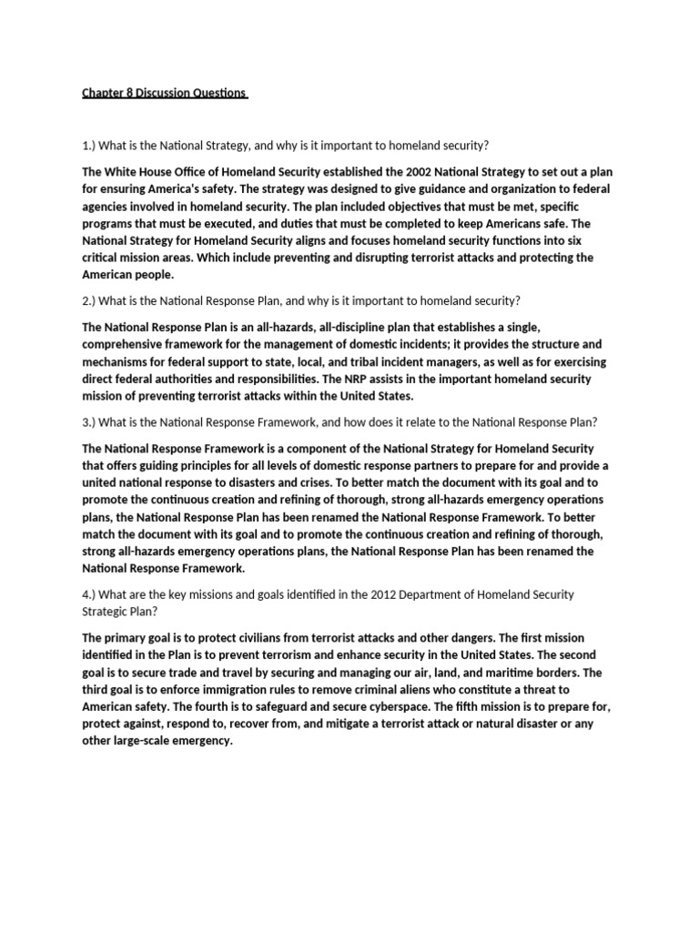 Chapter 8 Discussion Questions | PDF