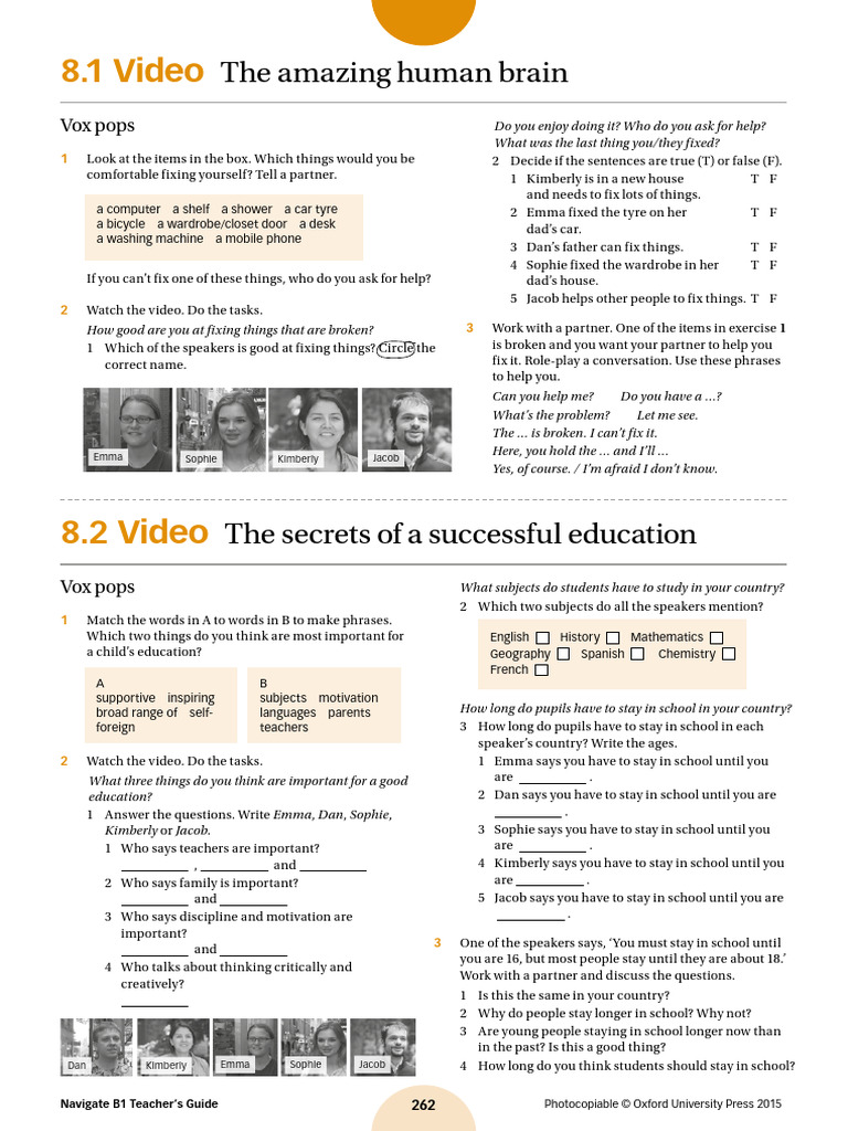 Vox Pops Worksheet 8 - 1 and 8 - 2 | PDF | Language Arts & Discipline