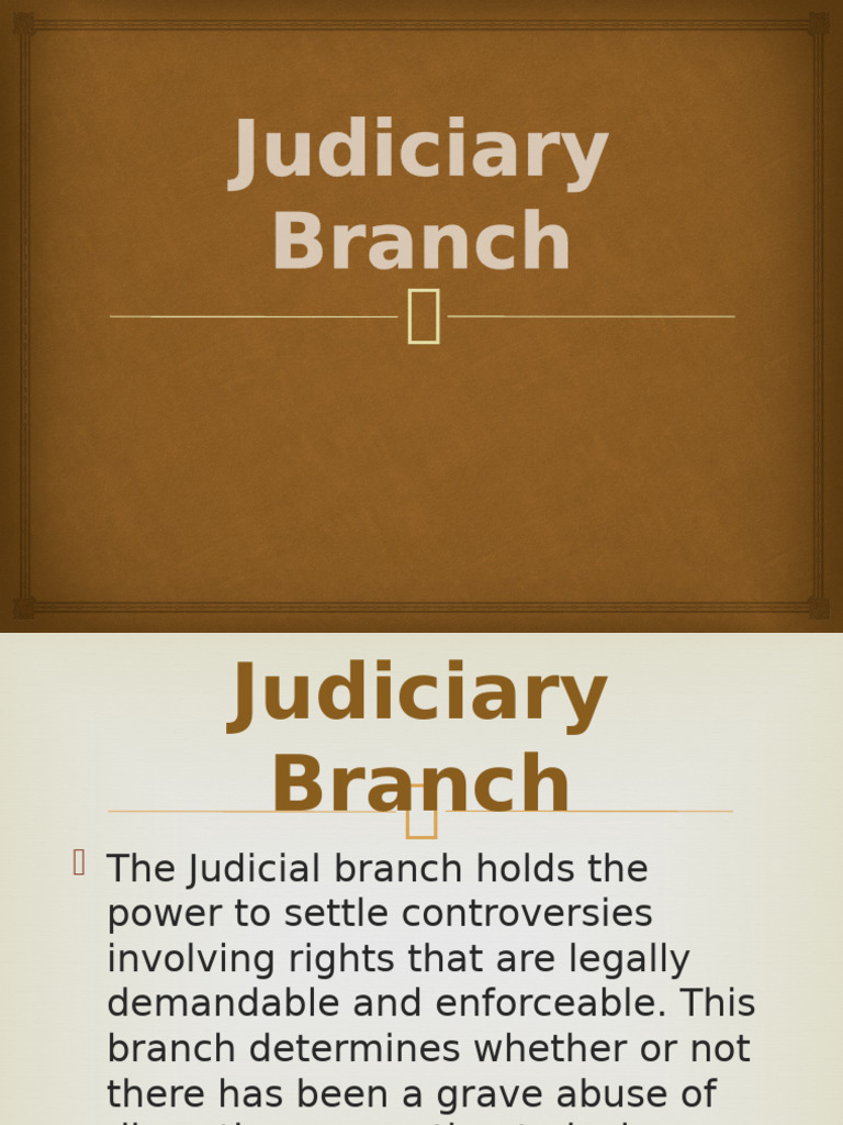 Judiciary Branch | PDF