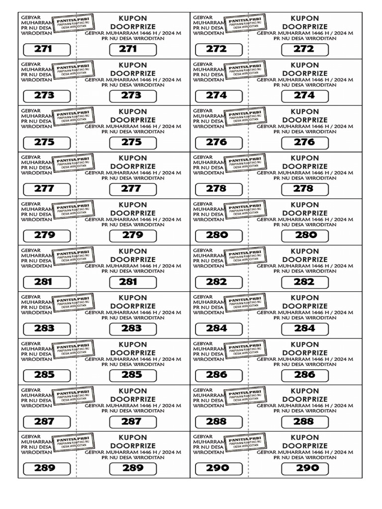 Kupon Doorprize 2024 Ok | PDF