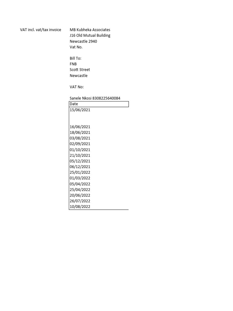 Sanele Invoice | PDF | Public Law | Taxes