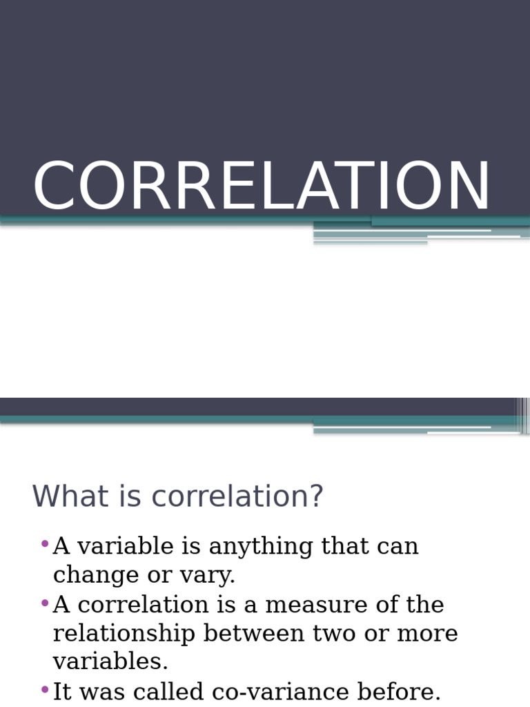 Correlation Pdf