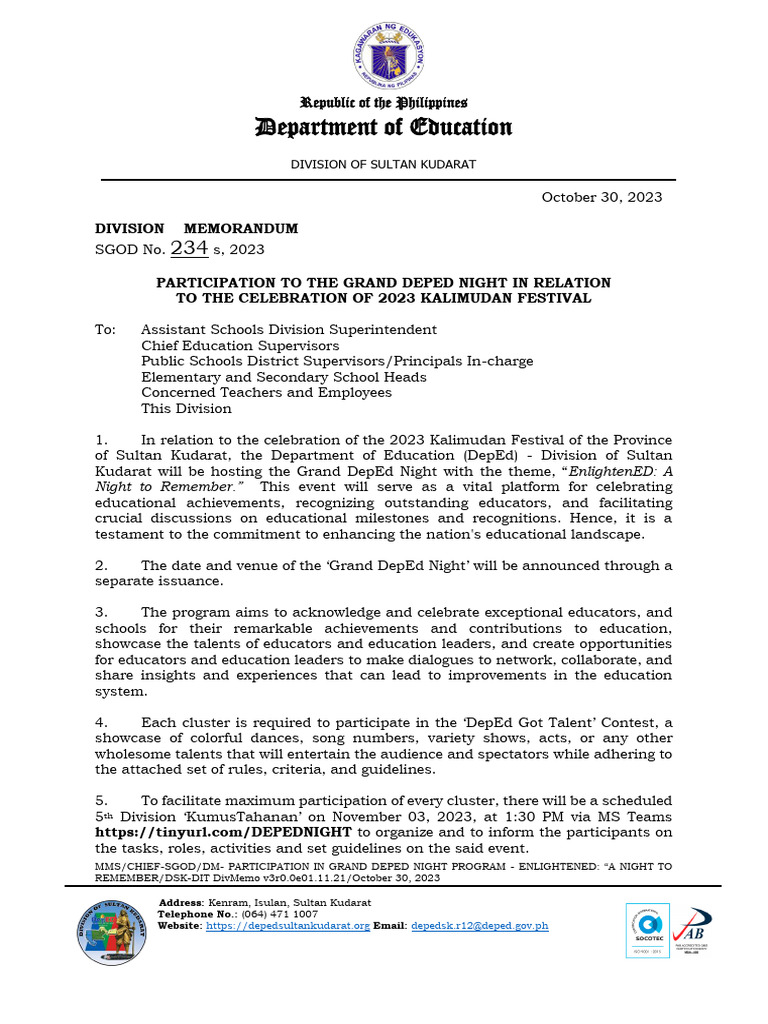 DM-SGOD No. 234, S. 2023 | PDF