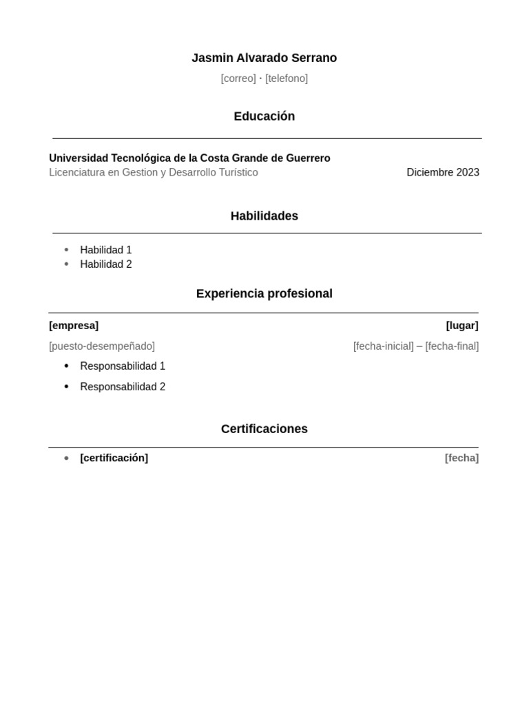 Cv Formato Harvard | PDF