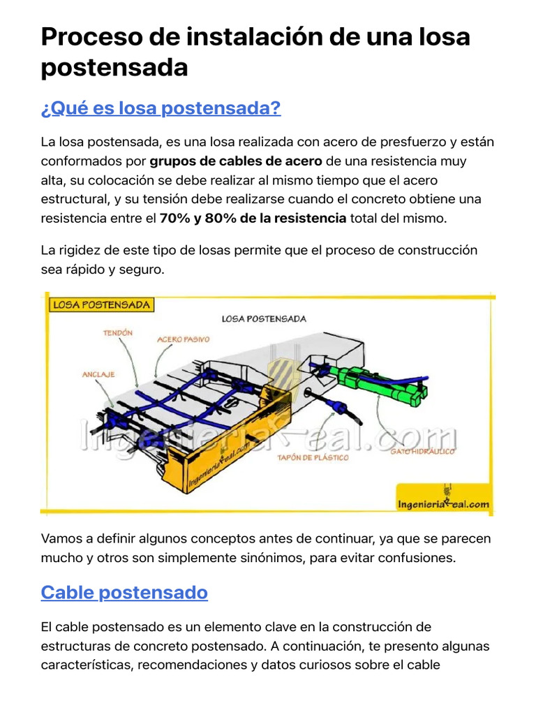 ¿Por Qué Elegir Losa Postensada? Razones Y Beneficios | PDF