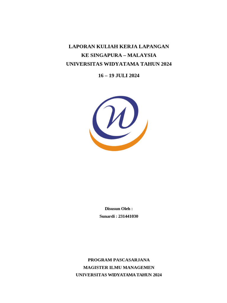 Laporan KKL Malaysia Singapura - C | PDF