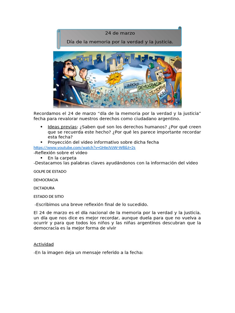 Efemeride 24 de marzo | PDF