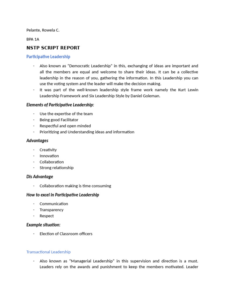 PELANTE_NSTP_SCRIPT | PDF