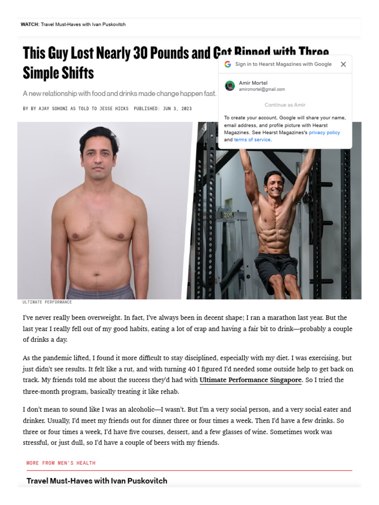 This Guy Lost 27 Pounds by Changing His Relationship With Food, Drinks ...