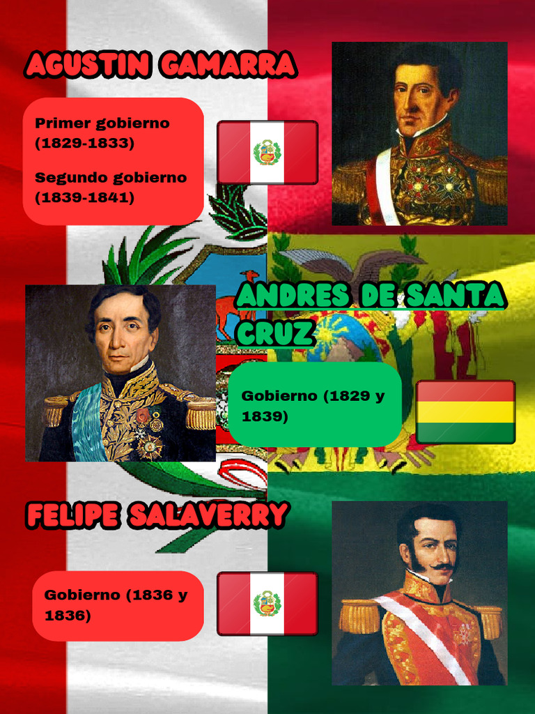 Agustin Gamarra, Andres de Santa Cruz y Felipe Salaverry | PDF
