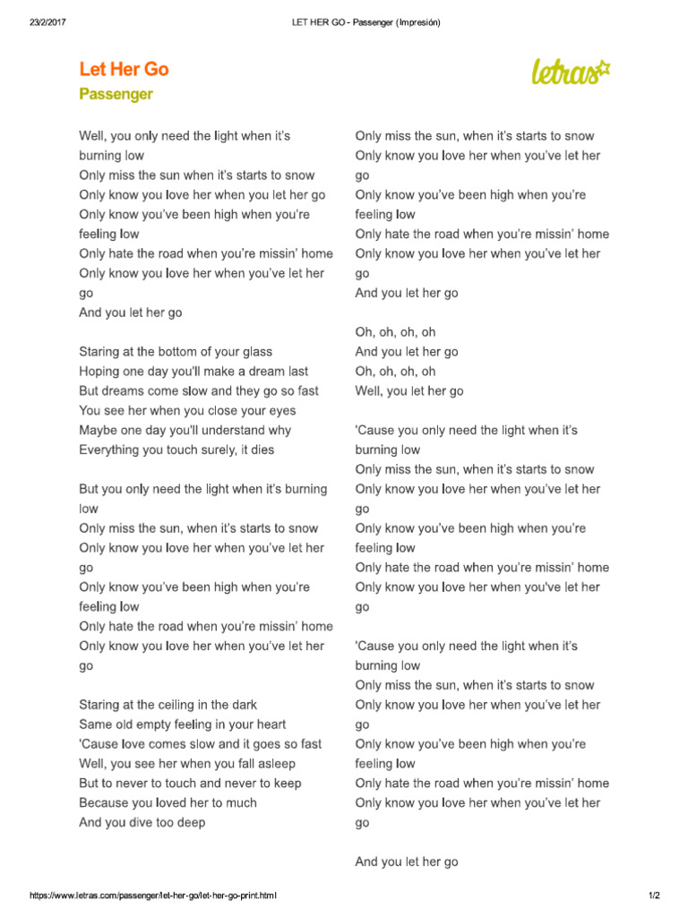 Let Her Go | PDF