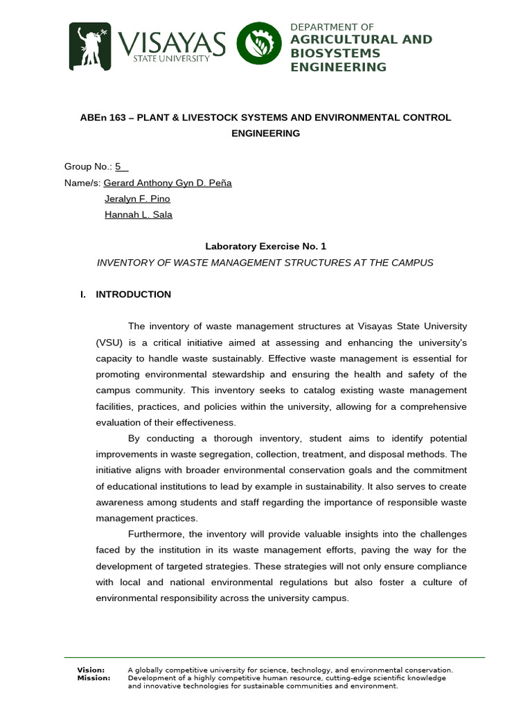 Laboratory Exercise No. 1 | PDF