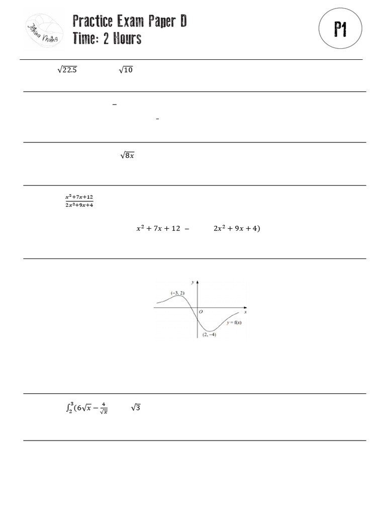 p1 Practice Exam Paper D 1.1 1 | PDF