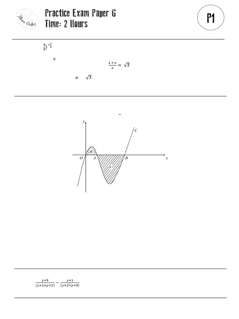p1 Practice Exam Paper G 1.1 | PDF