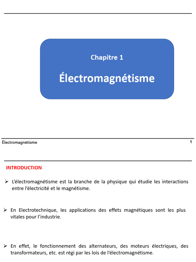Electromagnétisme | PDF