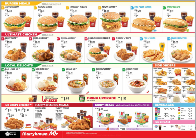 Menu Marrybrown | PDF