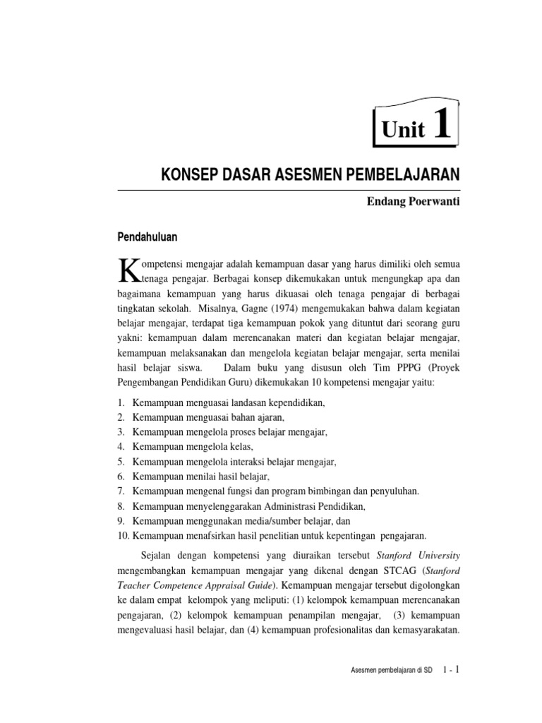 Konsep Dasar Asesmen Pembelajaran | PDF