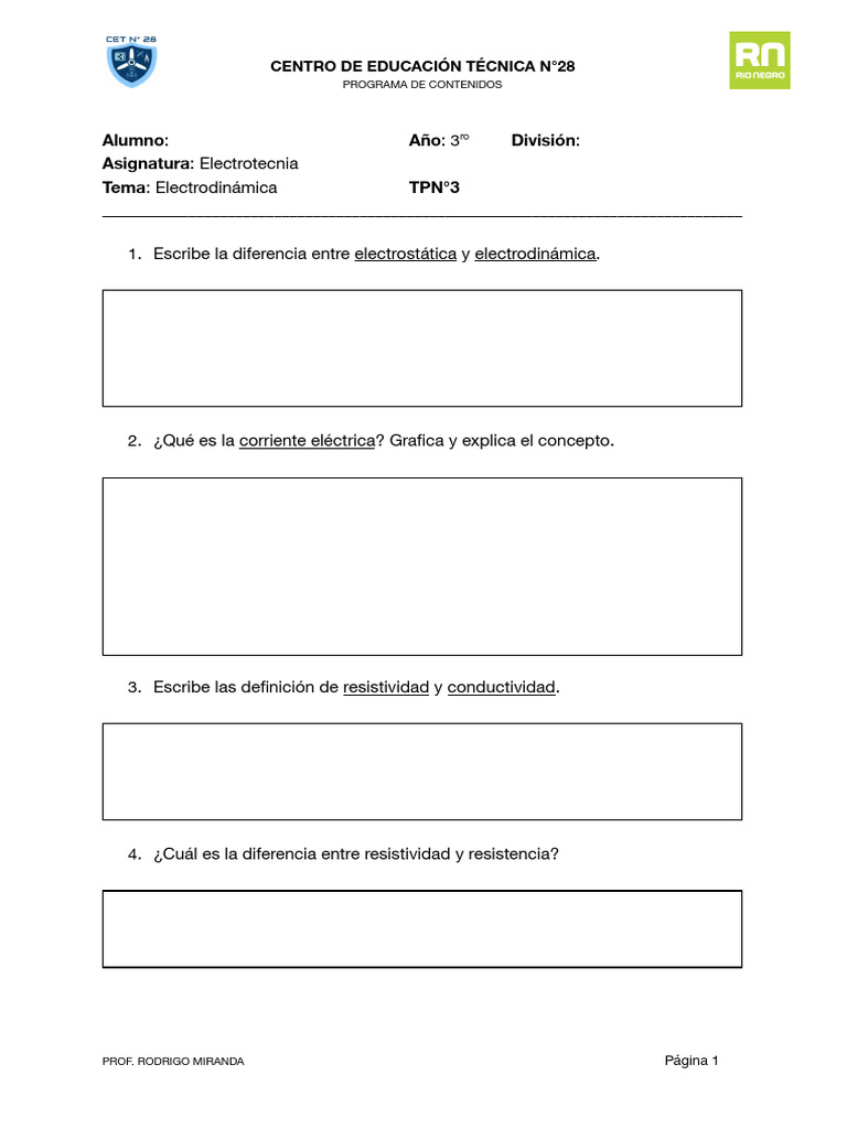 TPN°3 - Electrodinámica | PDF