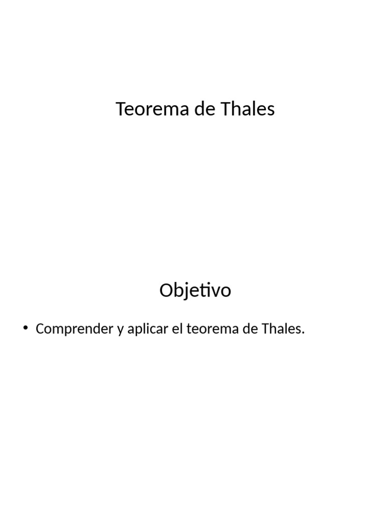 Teorema de Thales - Clase 1 | PDF