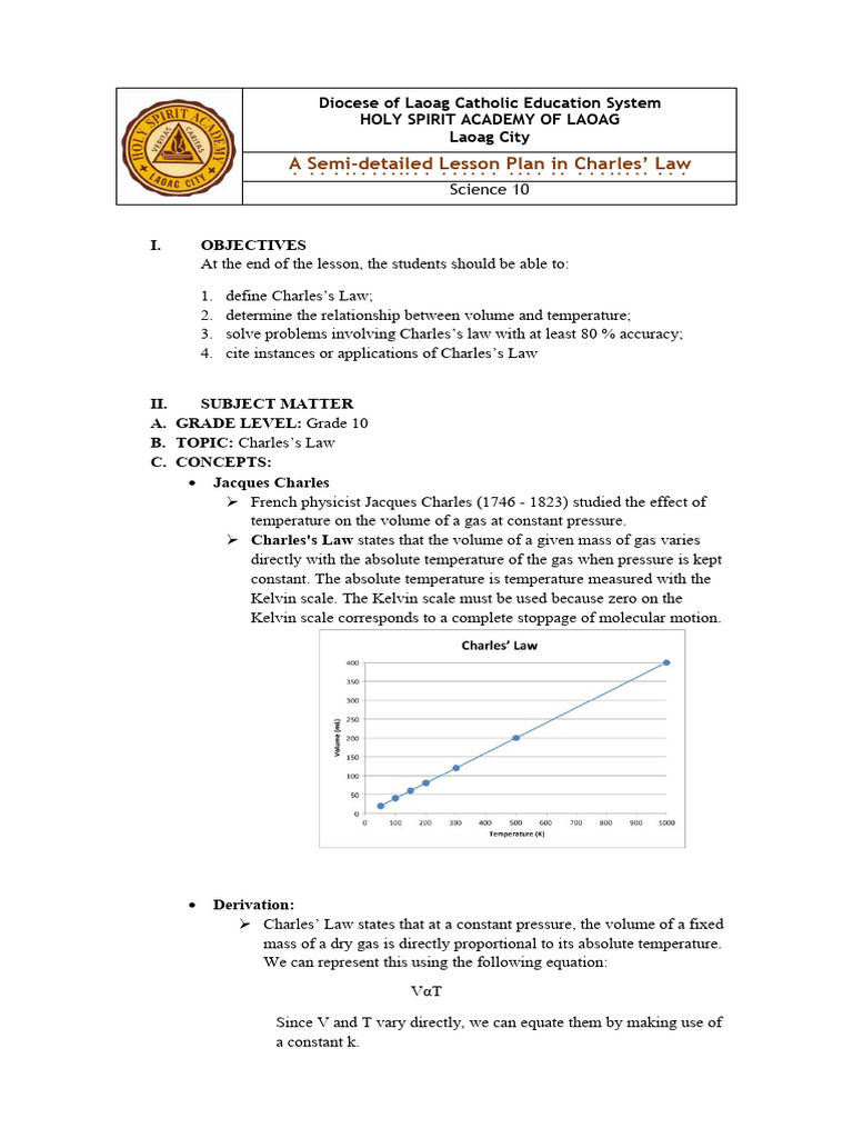 LP CHARLES LAW Science10 | PDF