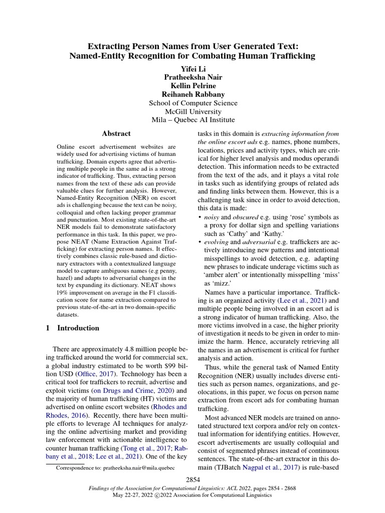 Extracting Person Names From User Generated Text - Named-Entity ...