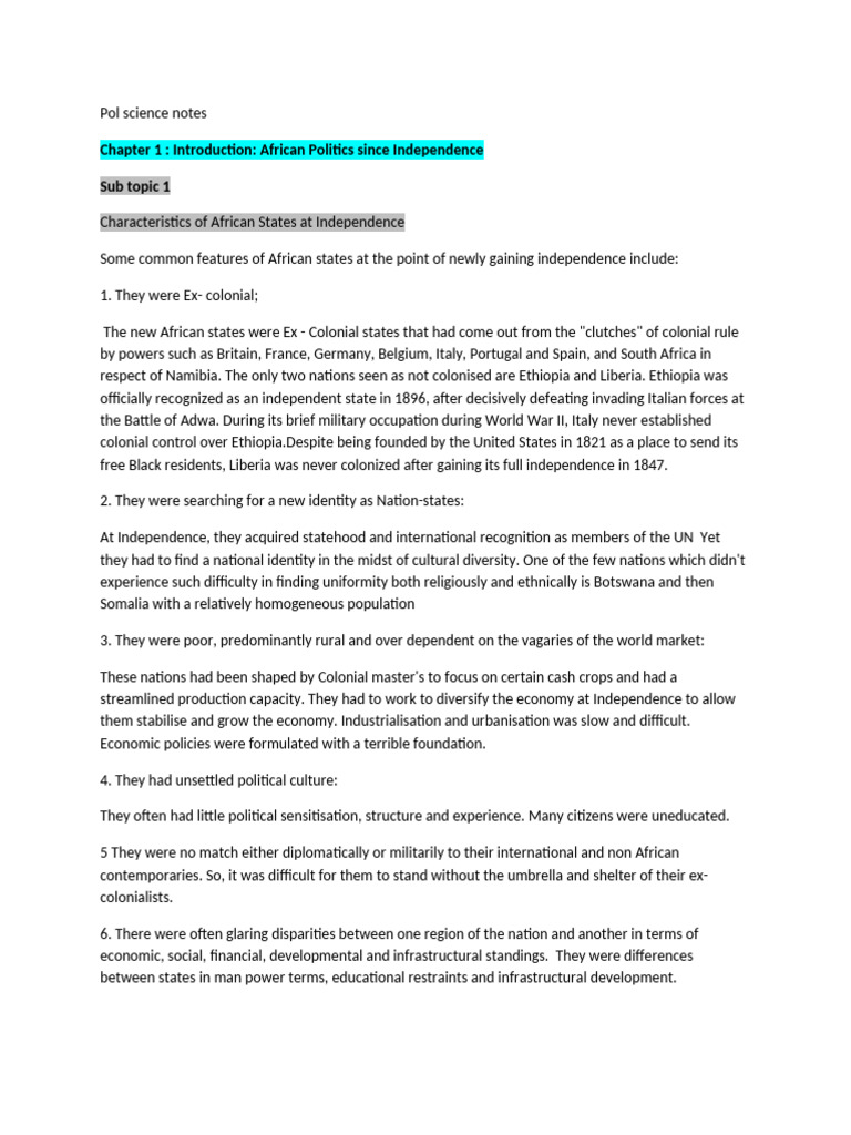 Pol Science Notes | PDF