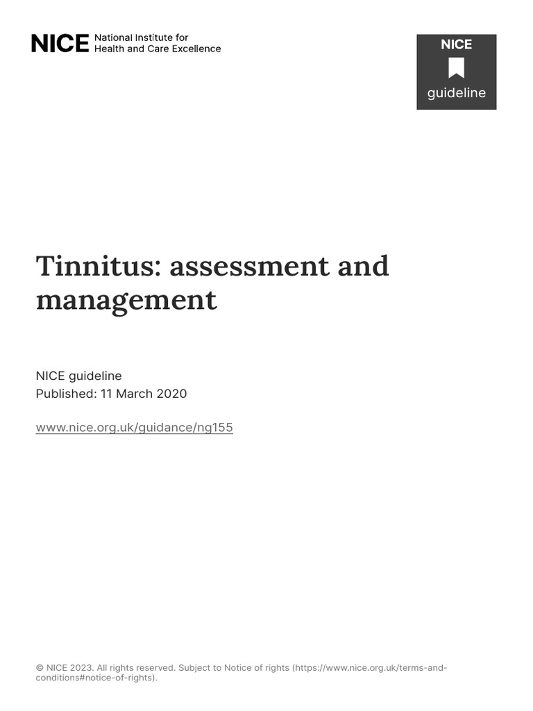 Tinnitus Assessment and Management PDF 66141841962949 | PDF