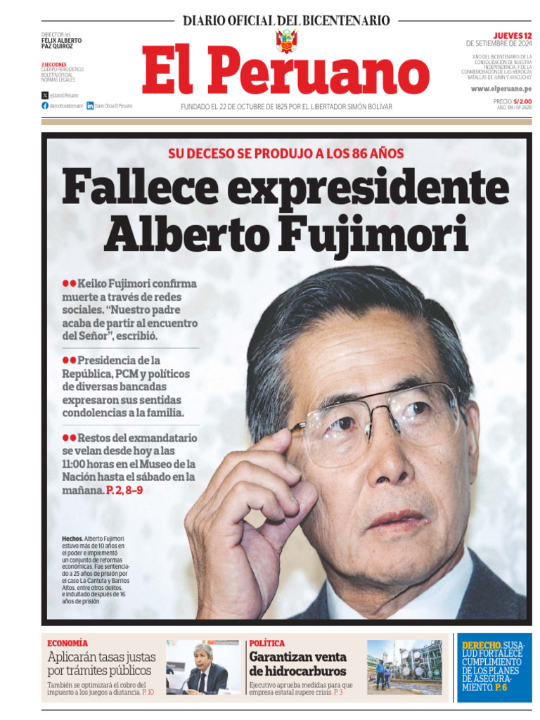 PERÚ??El Peruano® 12.09.2024 | PDF