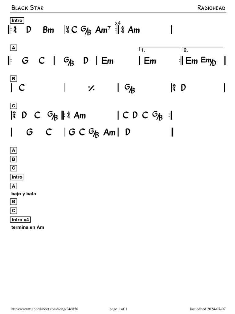 black-star-radiohead-chart | PDF
