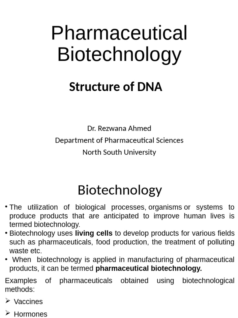 Lec 1+Structure+of+DNA | PDF