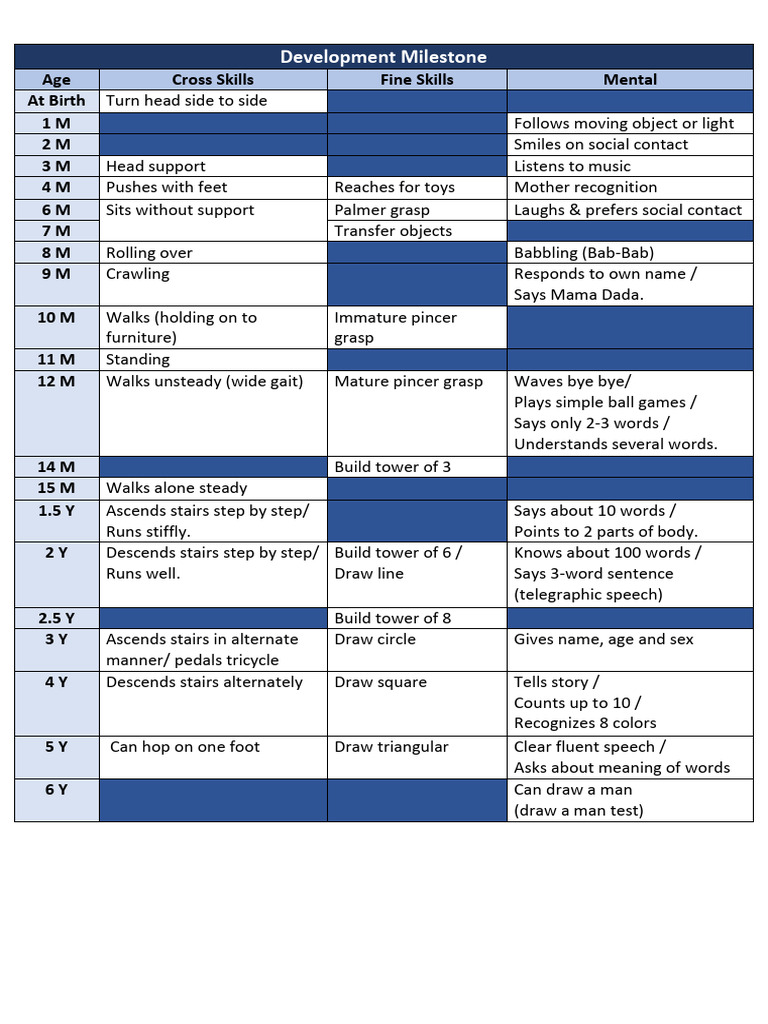 Development Milestones | PDF