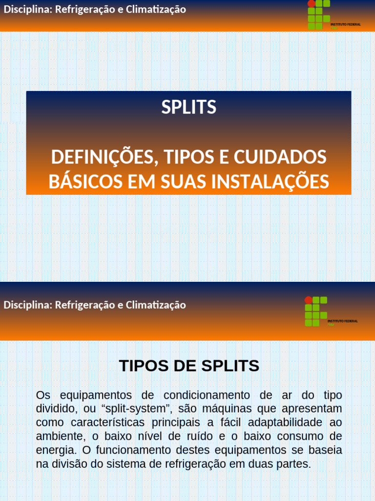 10 AULA 10 NOÇÕES SOBRE INSTALAÇÃO DE SPLITS | PDF