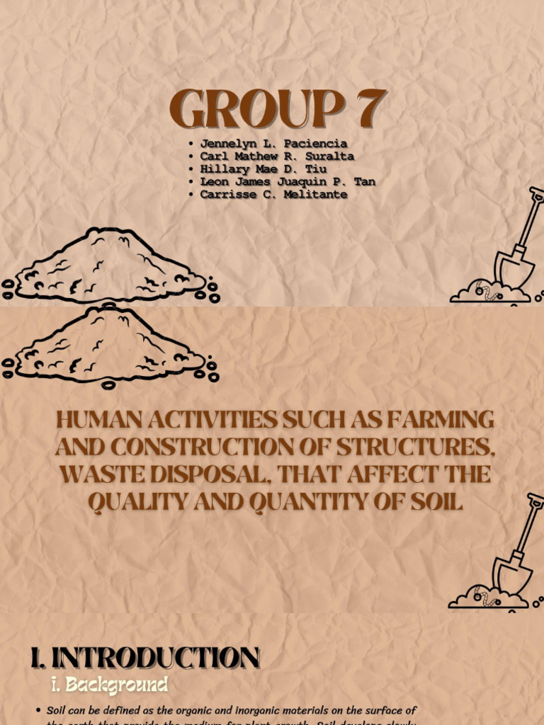 Soil Human Activities Such As Farming and Construction of Structures ...