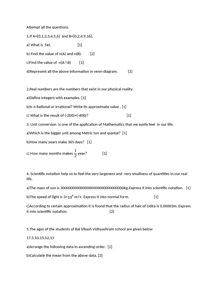 Class 6 | PDF