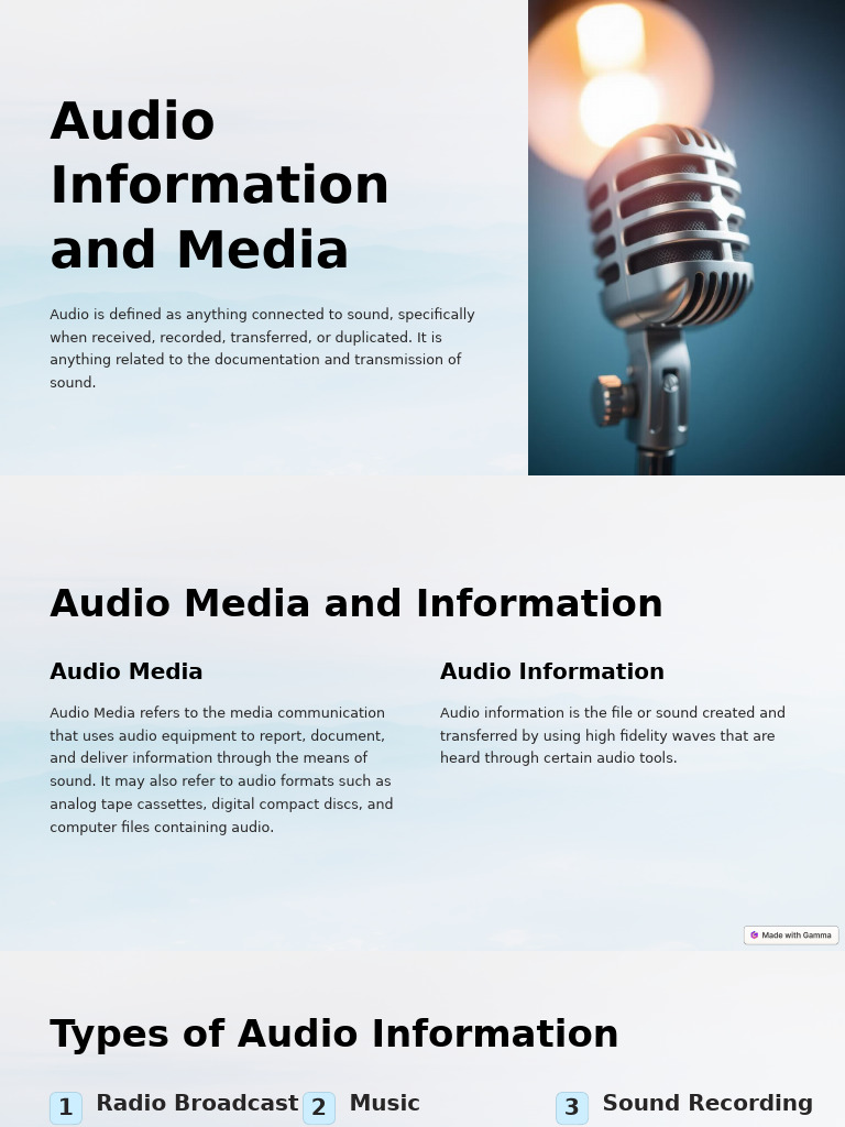 Audio Information and Media | PDF