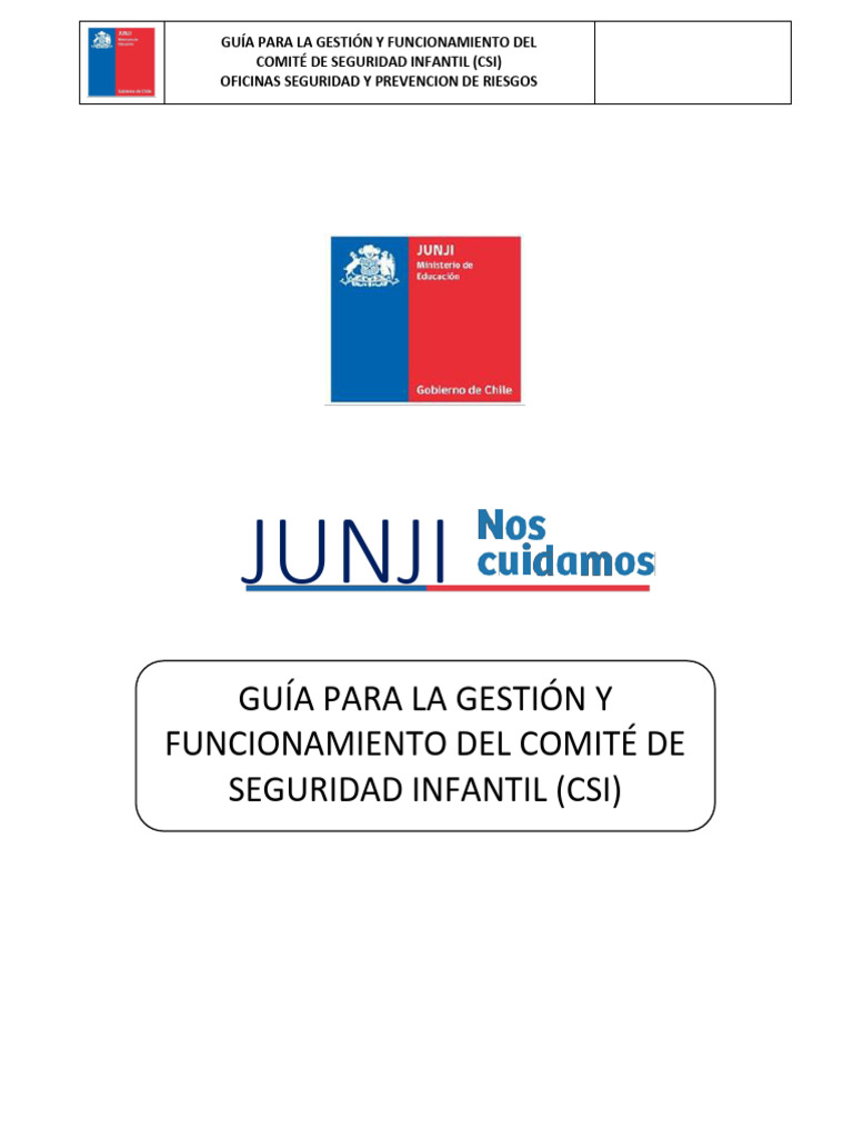 F-SHSYMAT-36 Guía Comité de Seguridad Infantil (CSI) 2021 | PDF | Peligros | Seguridad y salud ...