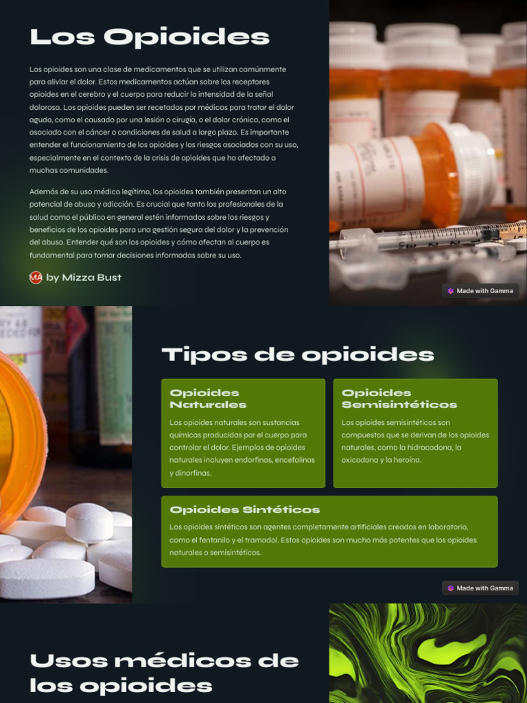 Los Opioides | PDF | Opioide | Relaciones personales, crianza y desarrollo personal