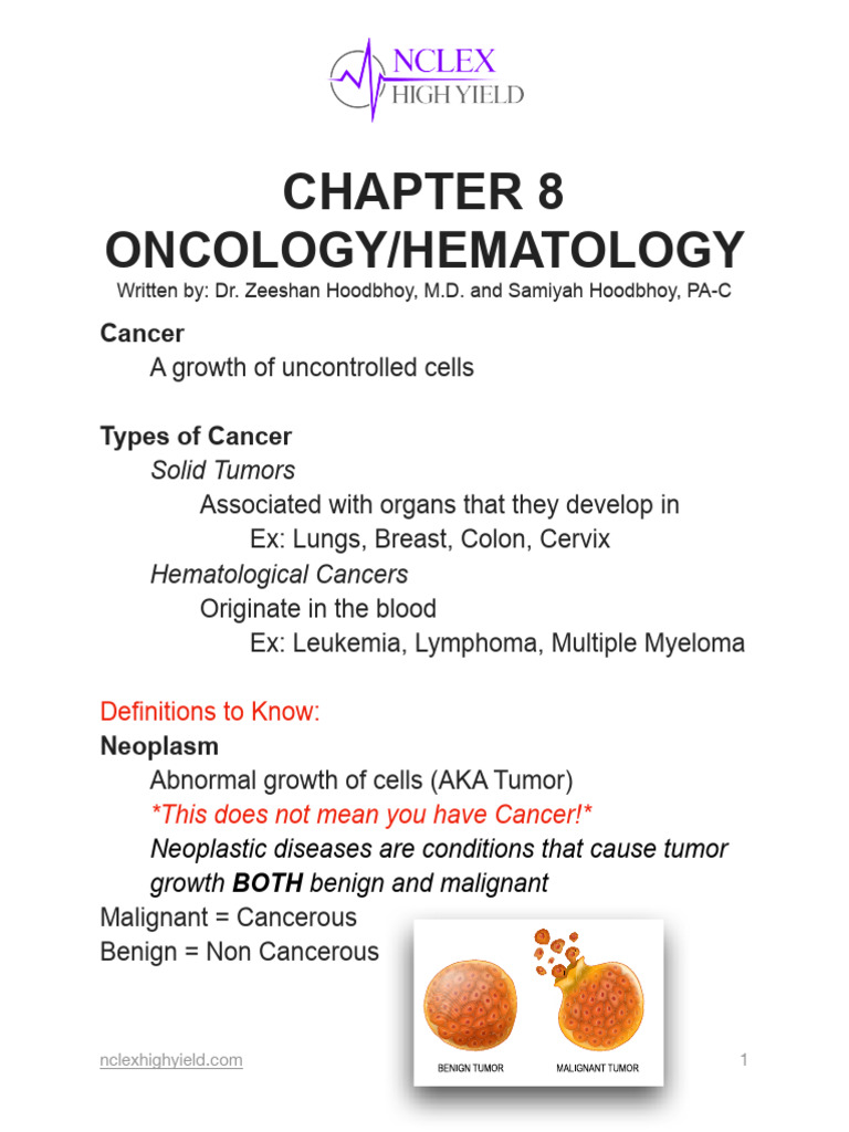 AUGUST 2023 Oncology Hemotology NOTES | PDF